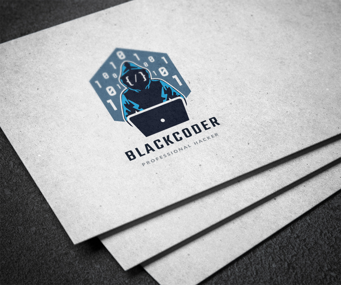 Black Coder Logo Template #159882 - TemplateMonster