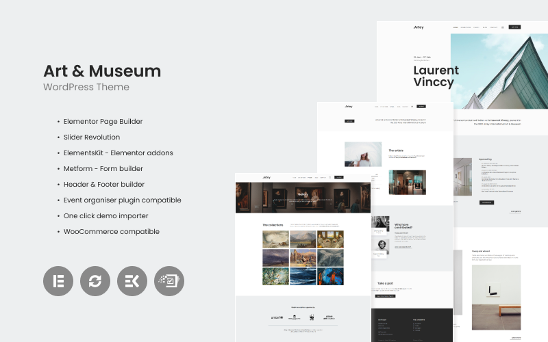 Artey - Art & Museum WordPress Theme - TemplateMonster