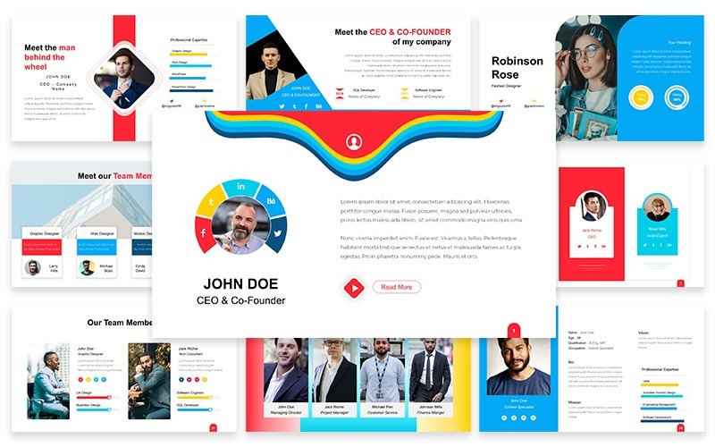 Business Team PowerPoint template #163476 - TemplateMonster