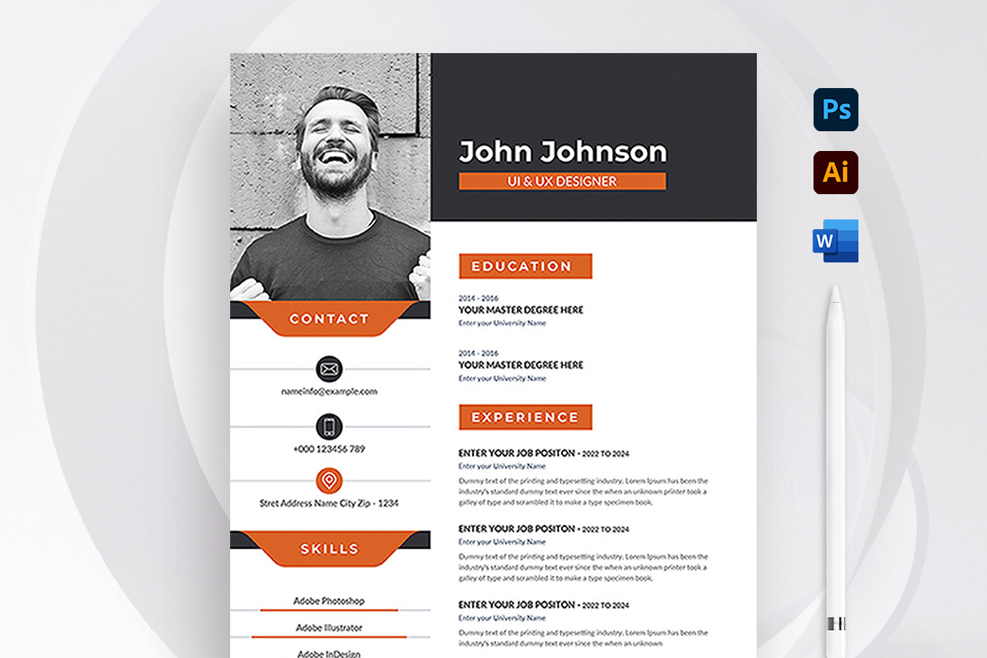 John Johnson Resume Template #163518 - TemplateMonster