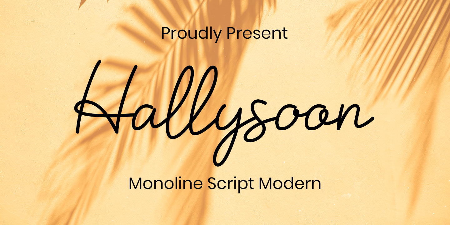 Hallysoon - Monoline Cursive Font #166051 - TemplateMonster