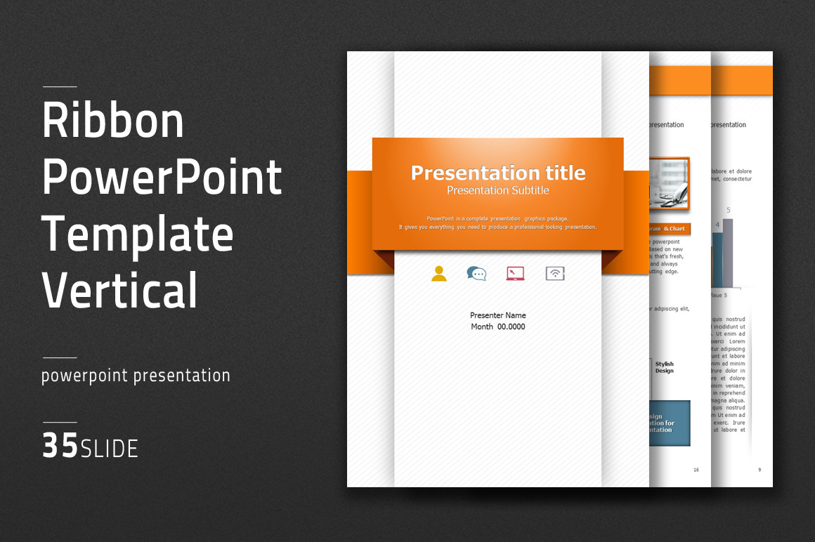 Cinta PowerPoint Vertical #166525 - TemplateMonster