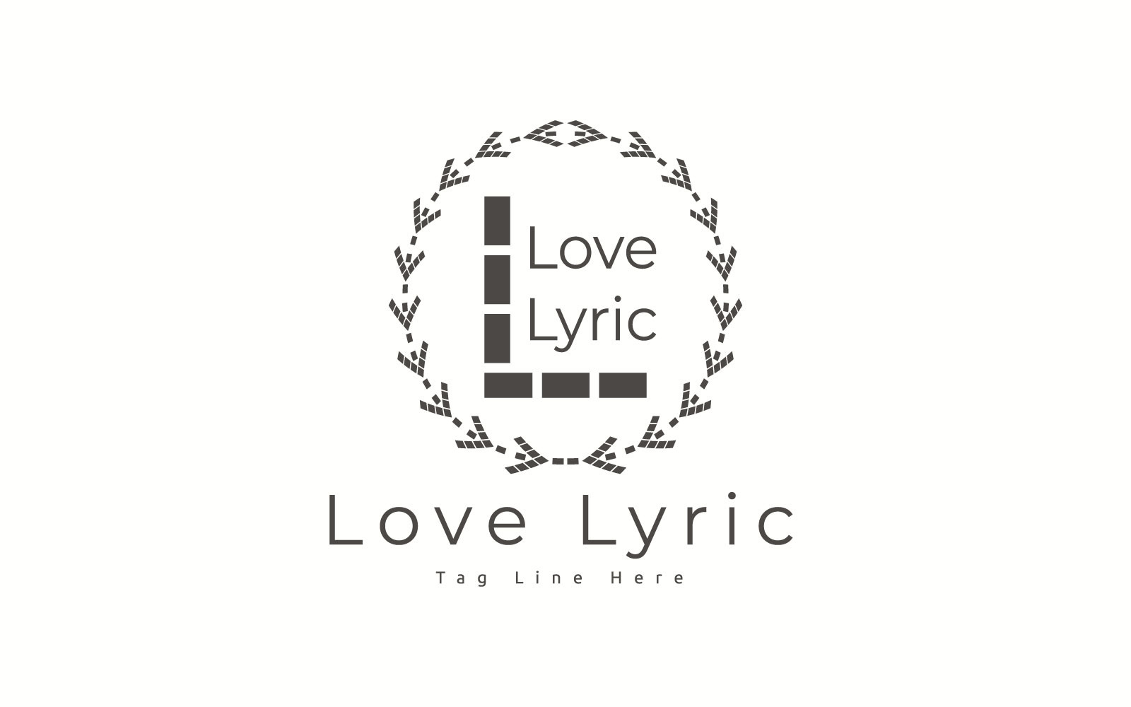 Love Lyric Logo Template #167206 - TemplateMonster