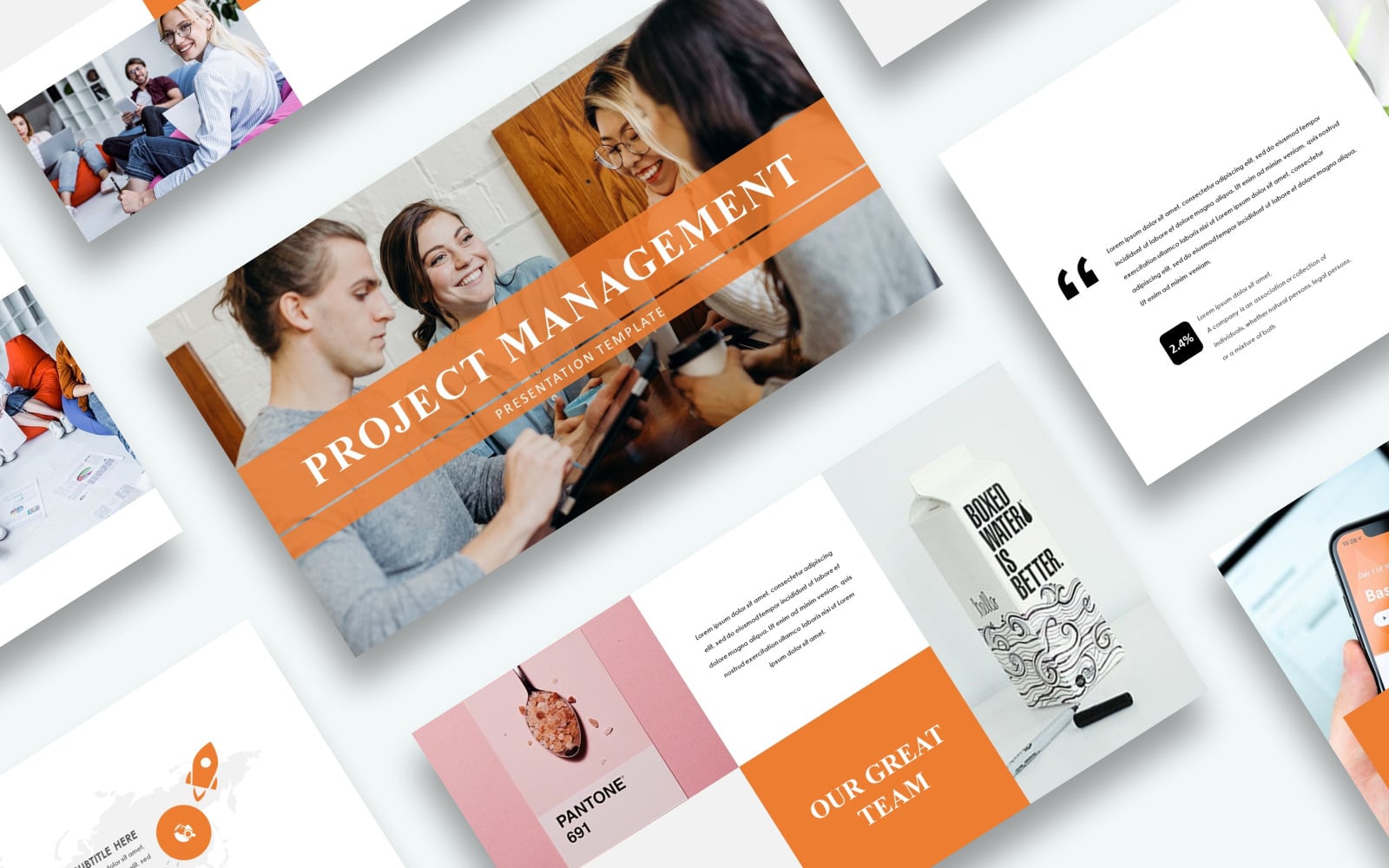 Modèle Powerpoint de présentation de gestion de projet gratuit