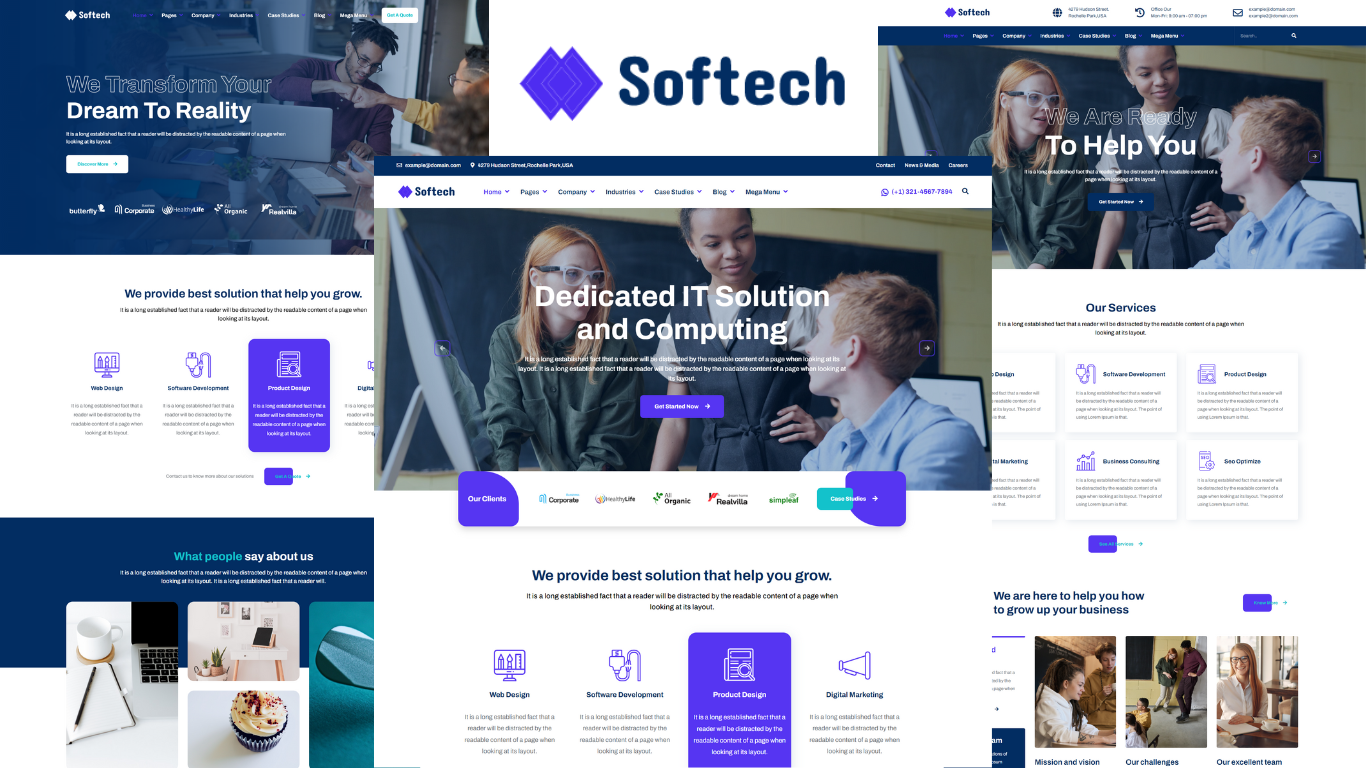 Softech - IT Solutions and Services HTML5 Website Template