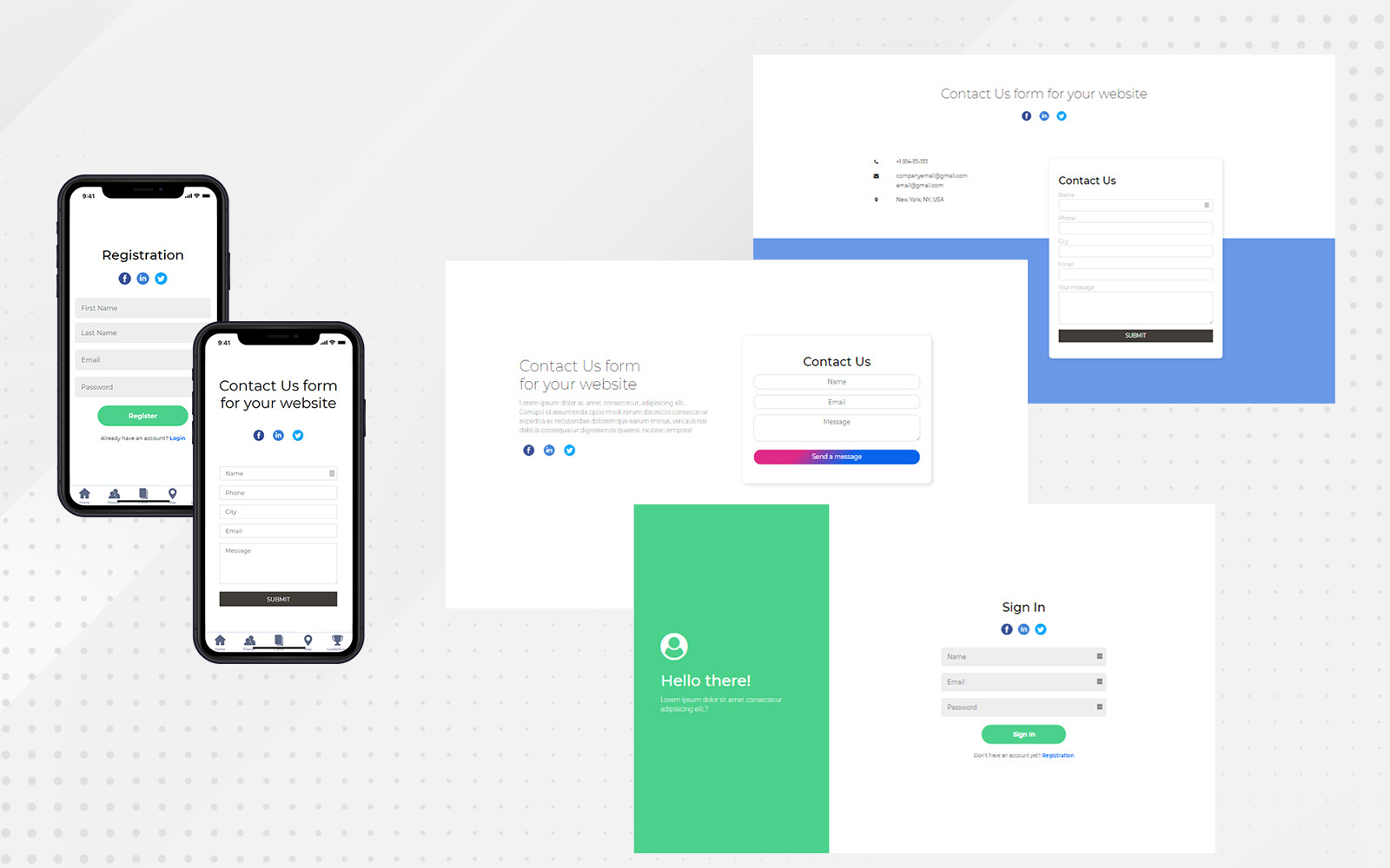 Contact Forms without Server, Google Forms - TemplateMonster