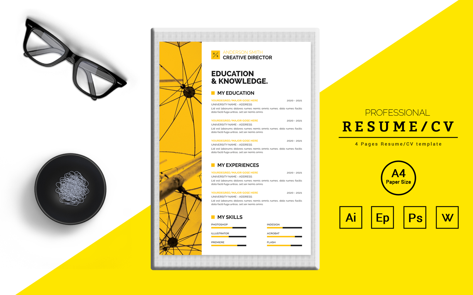 Andreson Smith – CV Design for a Creative Director Printable Resume ...