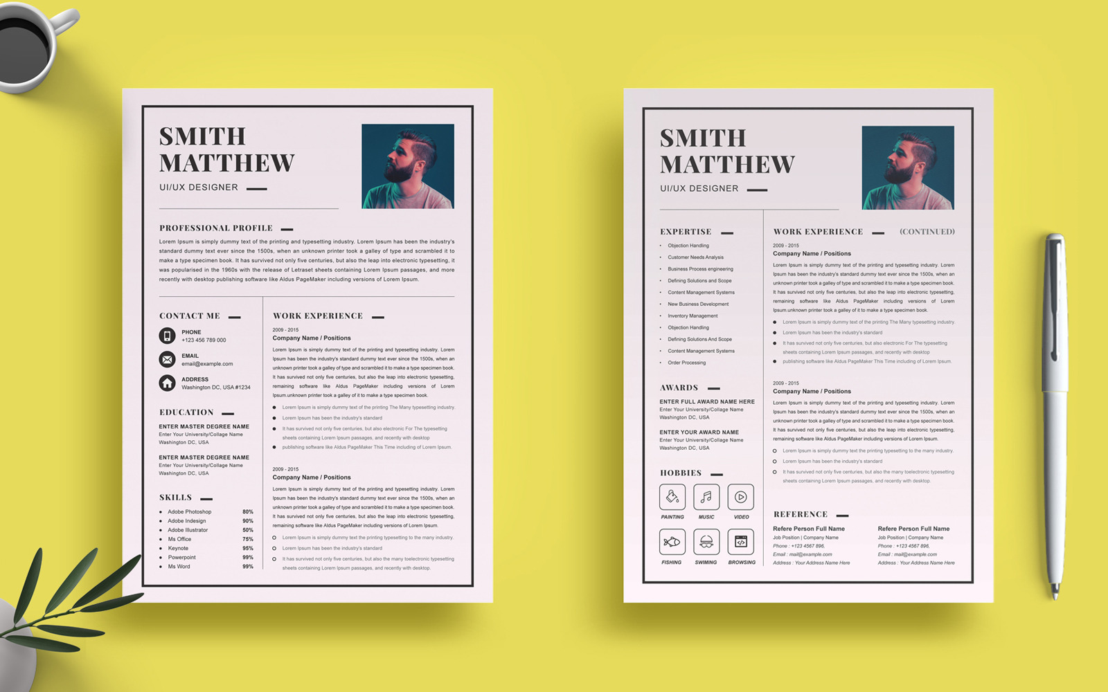 Smith Matthew - UI/UX Designer Resume - TemplateMonster