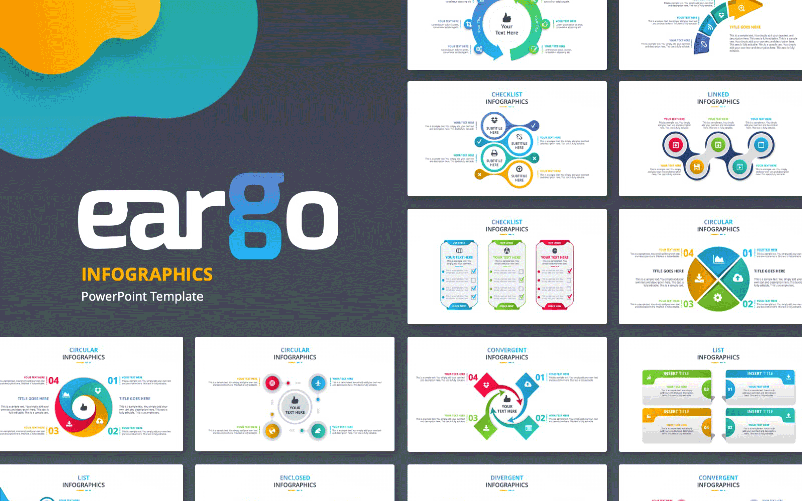 Eargo 4 - modelo de infográficos PowerPoint - TemplateMonster