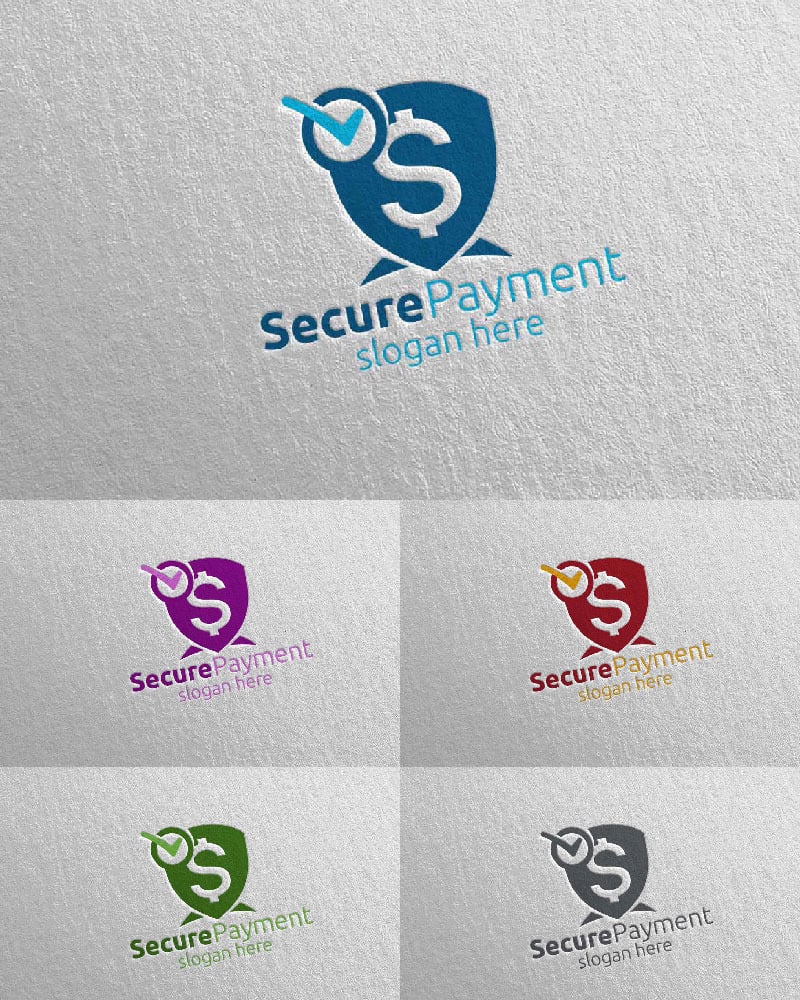 Shield Online Secure Payment Logo template - TemplateMonster