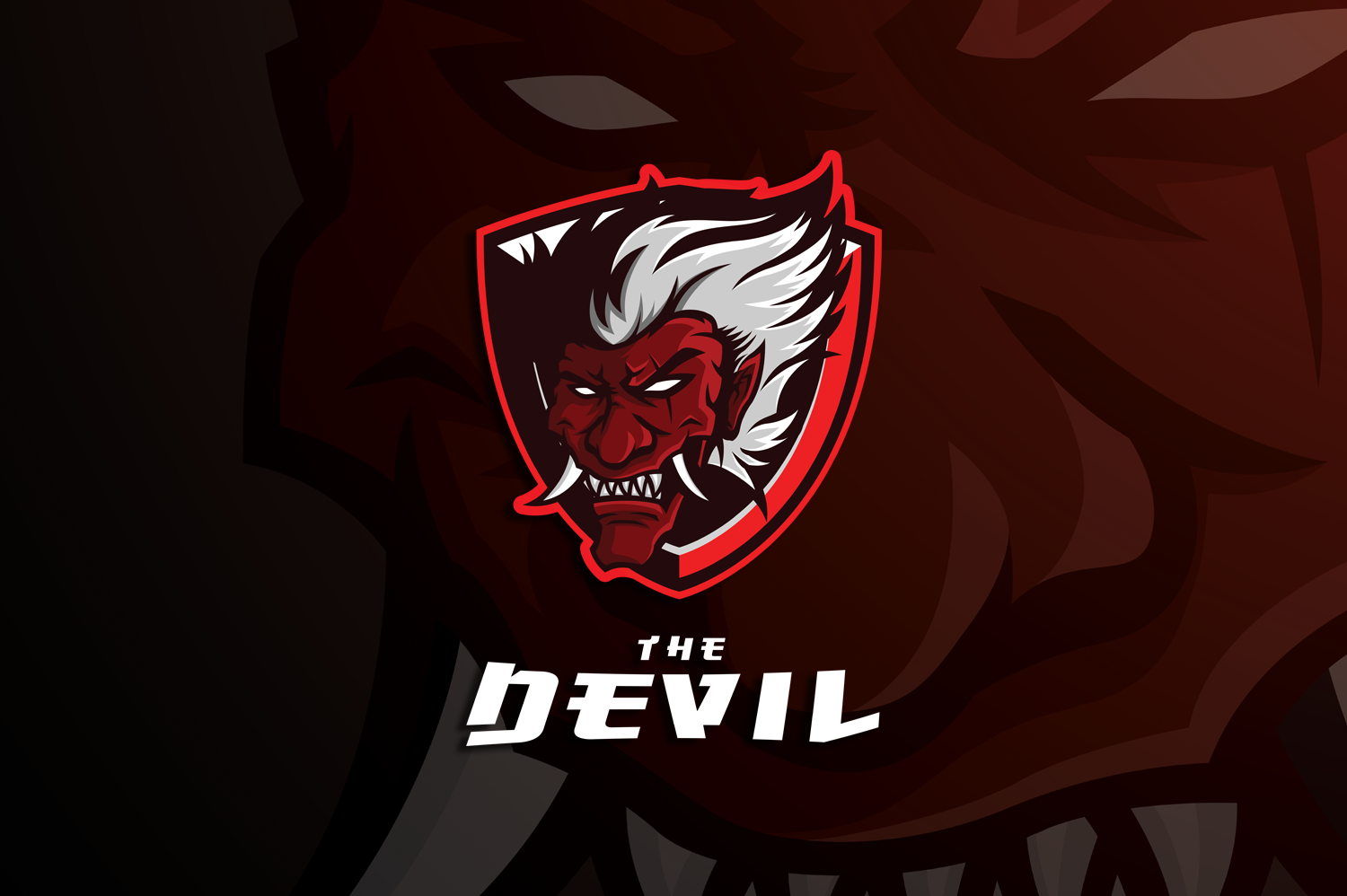 Japanese Red Devil Logo Template #173451 - TemplateMonster