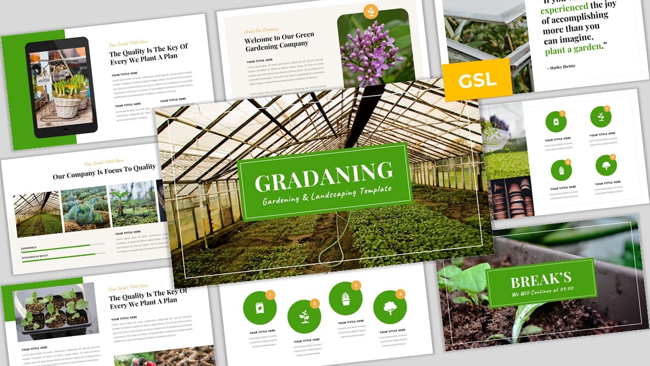 Gradaning - Gardening & Landscaping Google Slides Template