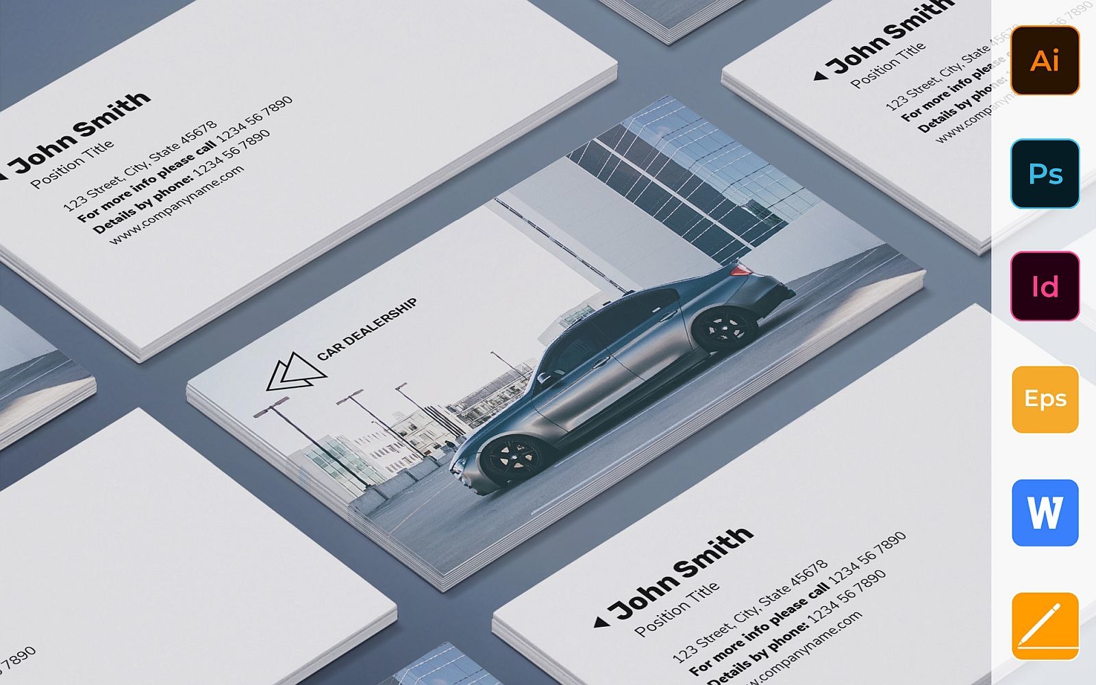 Professional Car Dealership Business Card Template