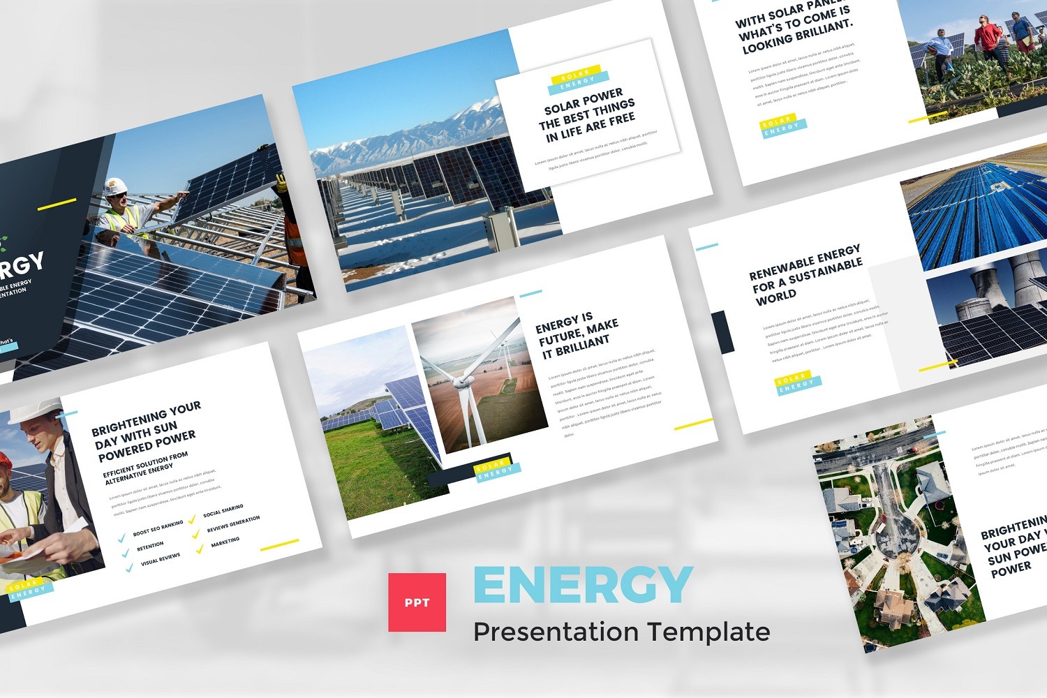 Energía - Energía renovable Plantillas de Presentaciones PowerPoint