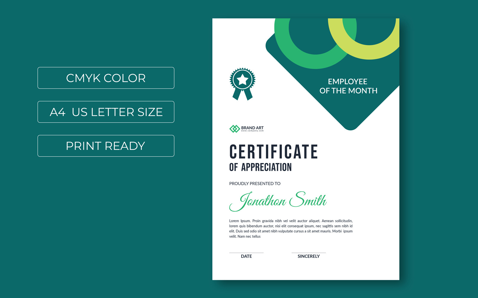 Modern Award Certificate Template #176223 - TemplateMonster