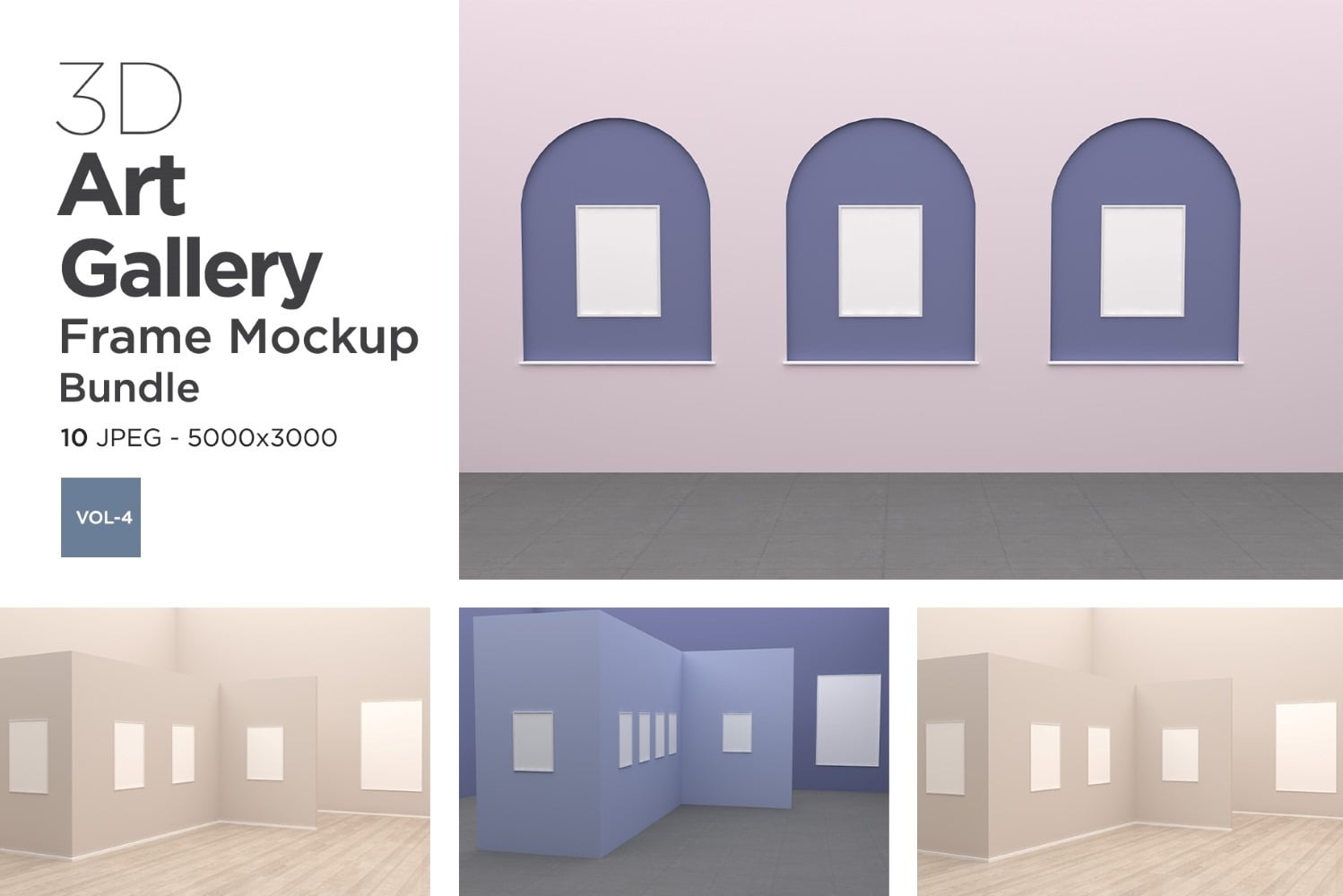 Art Gallery Frames Mockup Vol-4 Product Mockup