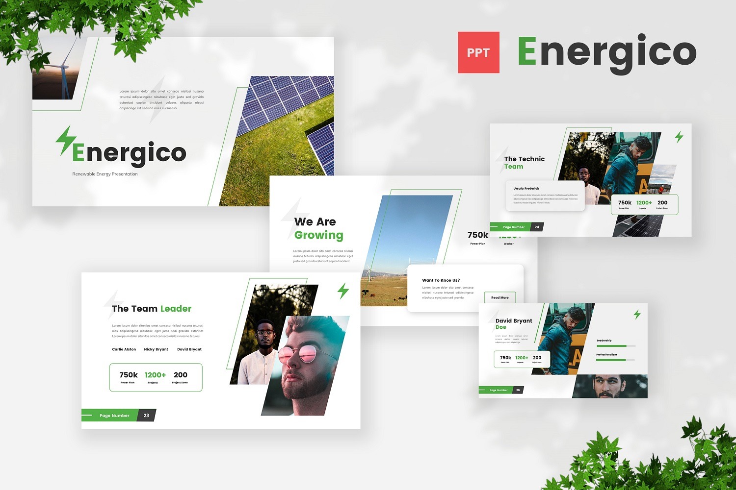 Energico - Plantilla de PowerPoint de Energía Renovable