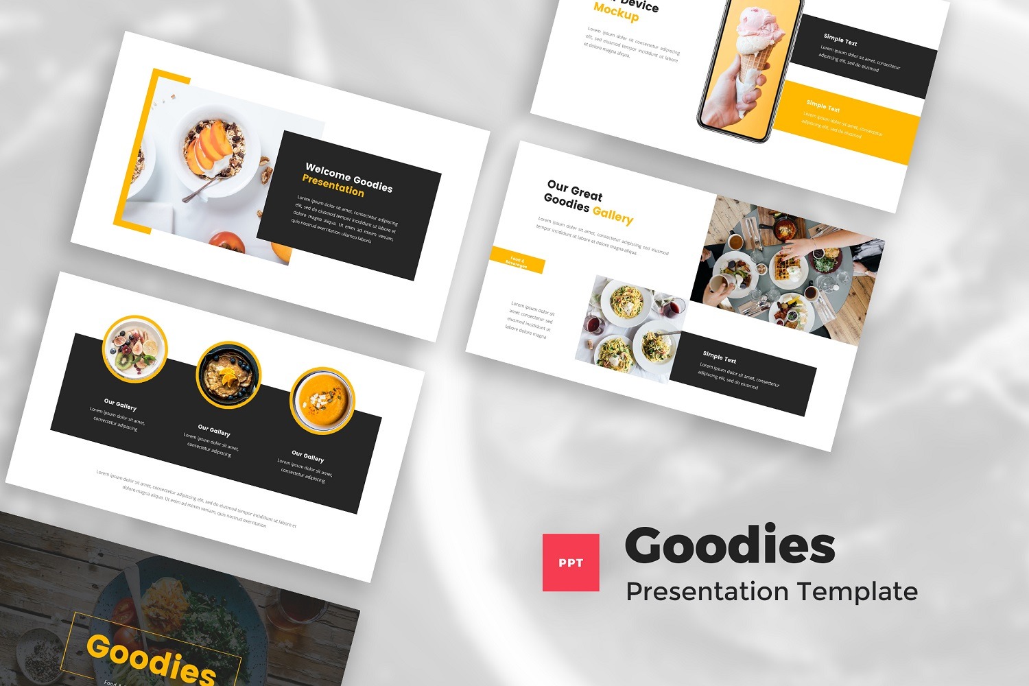 Goodies - Modello PowerPoint - Cibo e bevande