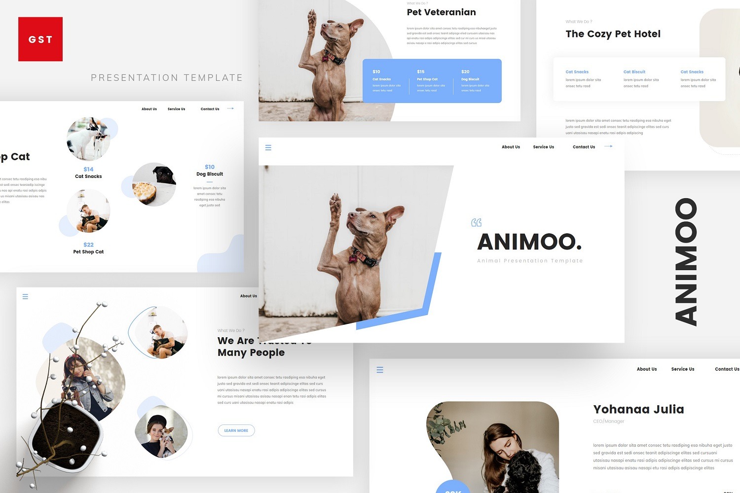 Animoo - Animal Powerpoint Template #179633 - TemplateMonster