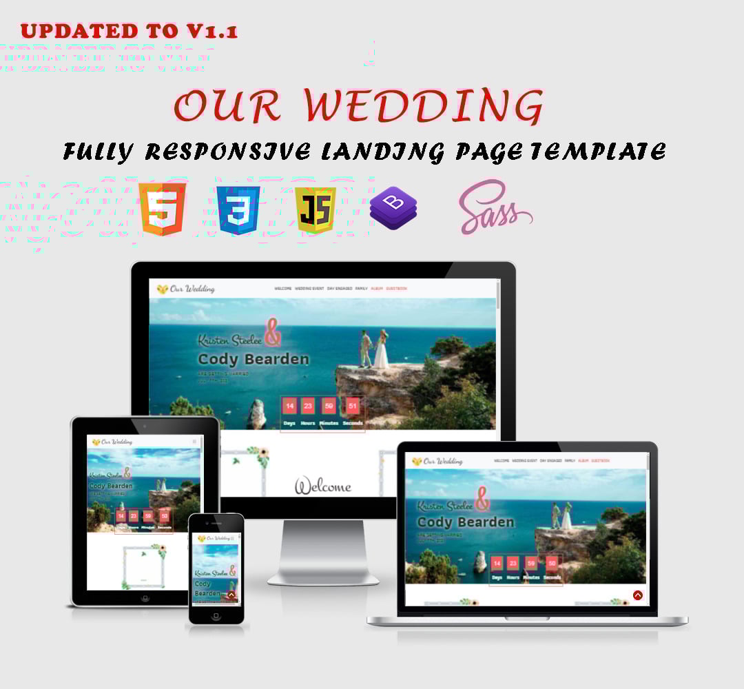 Wedding - Fully Responsive Working Landing Page Template