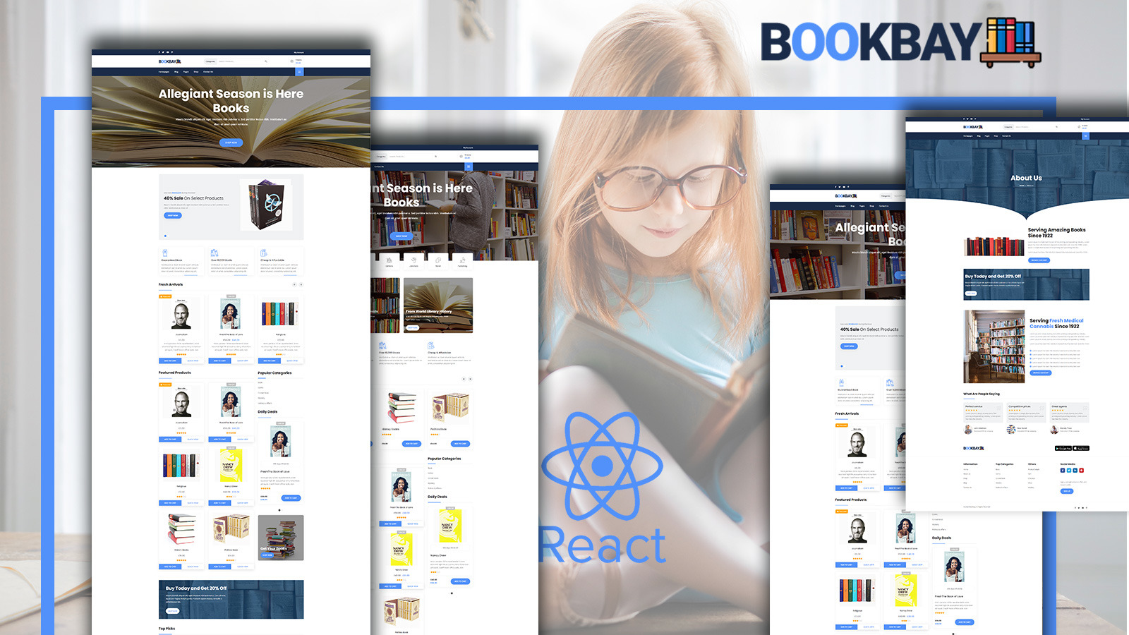 Bookbay - Book Shop React Website Template - TemplateMonster