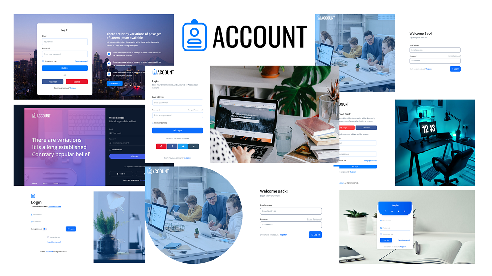 Account - Login and Register Form HTML5 Template