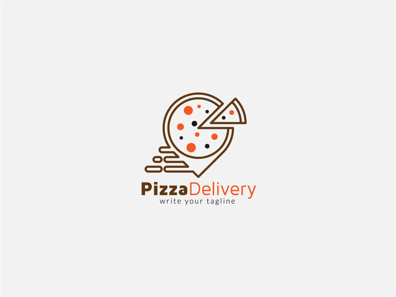 Pizza Delivery Logo Design Template #181495 - TemplateMonster