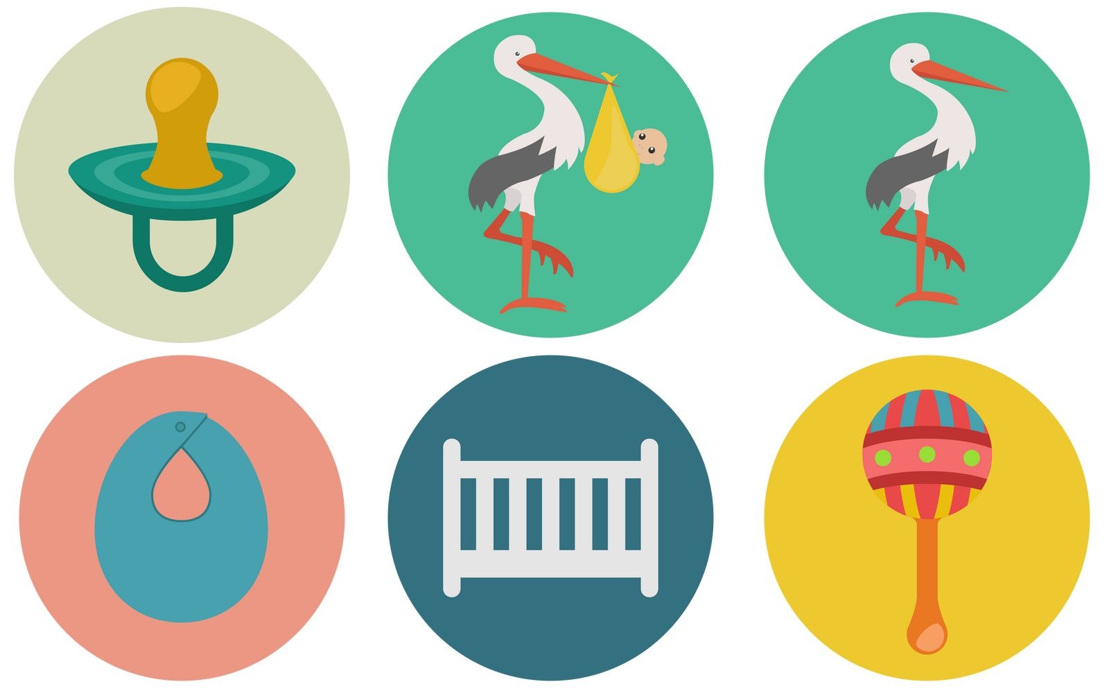 Baby Icon Pack in Infographic Style #182378 - TemplateMonster