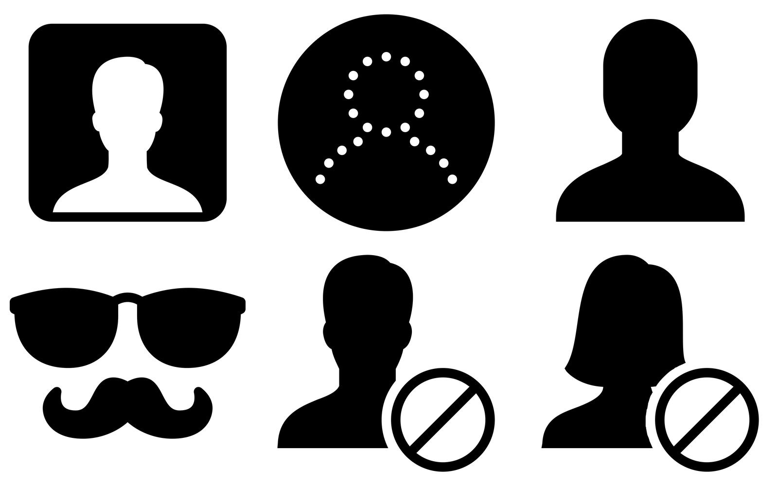 Profile Icon Pack in iOS Filled Style - TemplateMonster