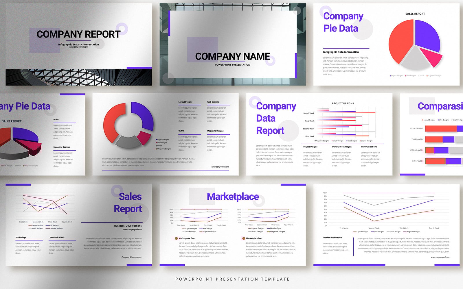 Moderne Infografik-Statistik-Powerpoint-Vorlage