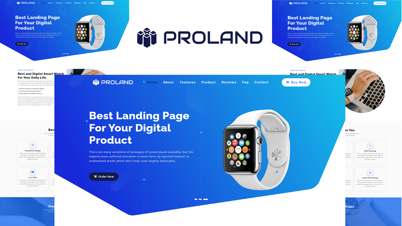 Proland - Product Landing Page HTML5 Landing Page Template