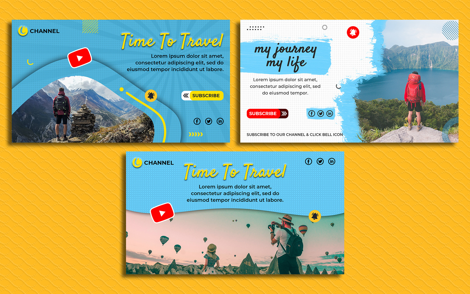 Travelling Youtube Thumbnail Social Media - TemplateMonster