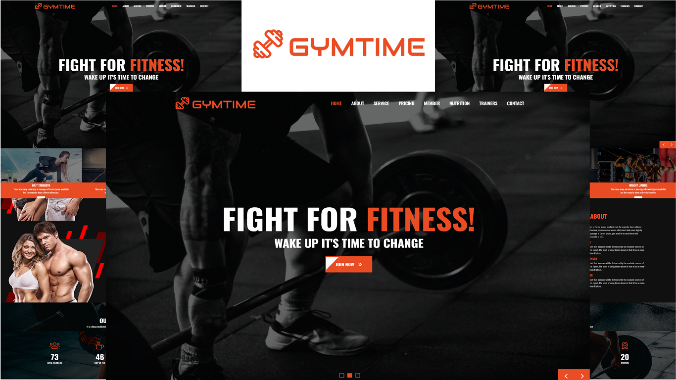 Gymtime - Gym Landing Page HTML5 Landing Page Template
