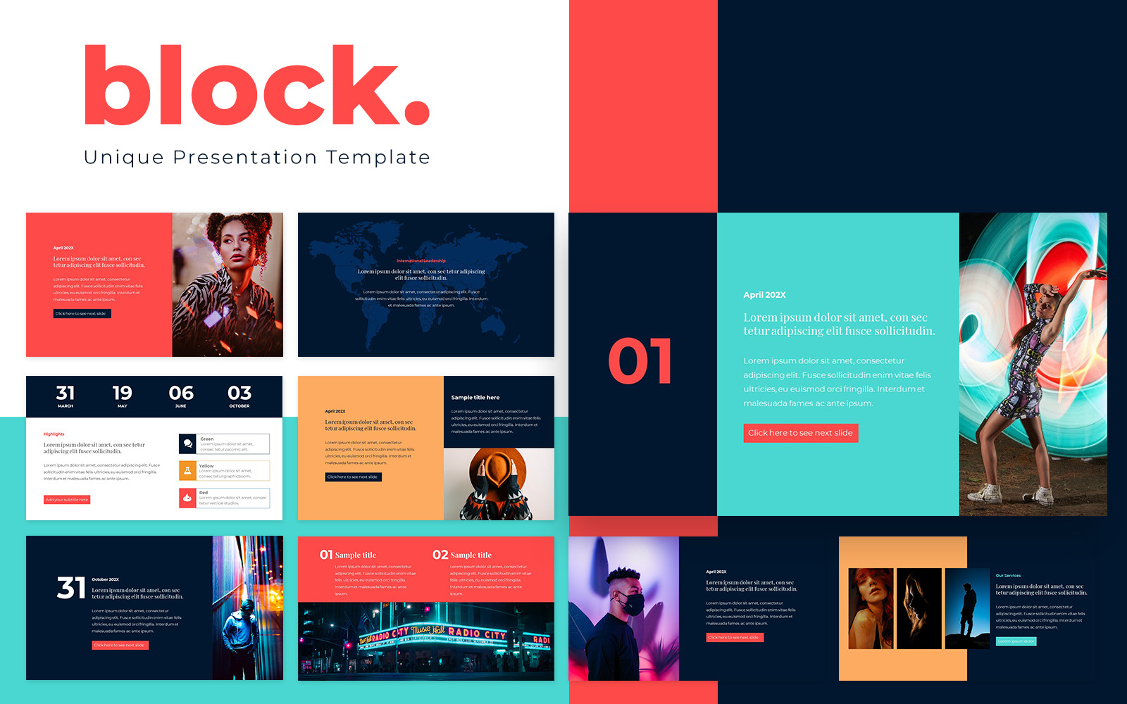 Block Powerpoint Presentation Template - TemplateMonster