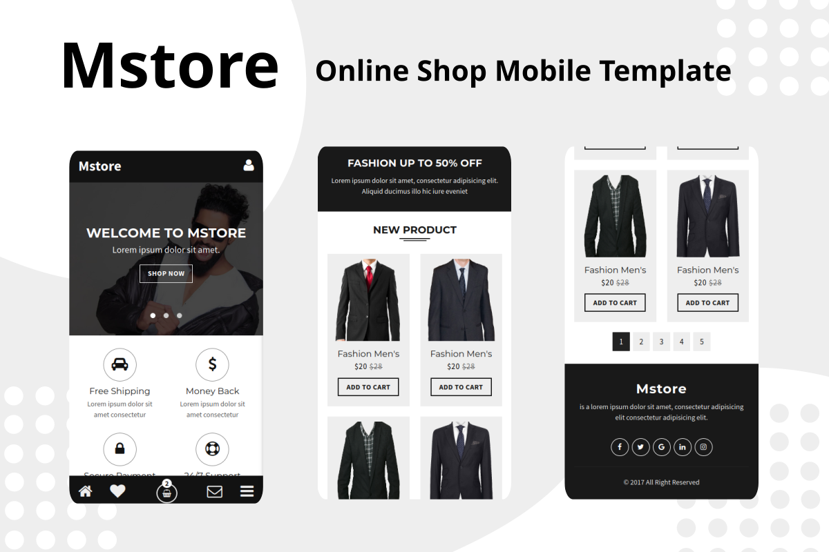 Mstore - Online Shop Mobile Website Template