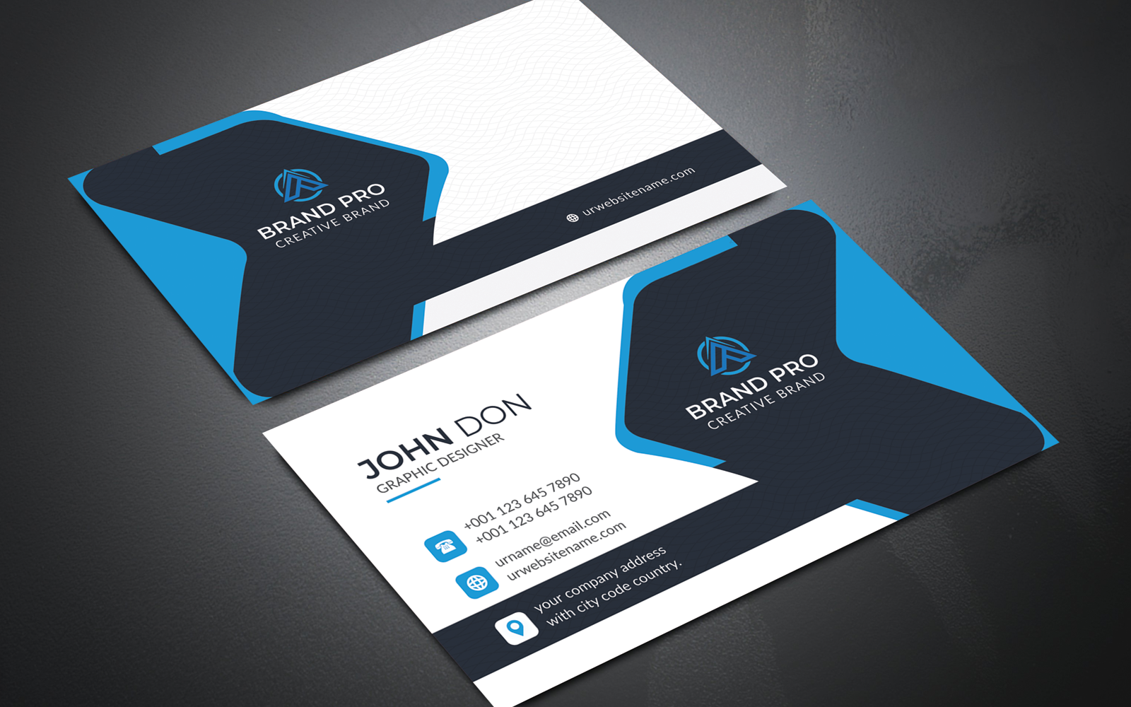 Corporate Business Card Brand pro1 #184066 - TemplateMonster