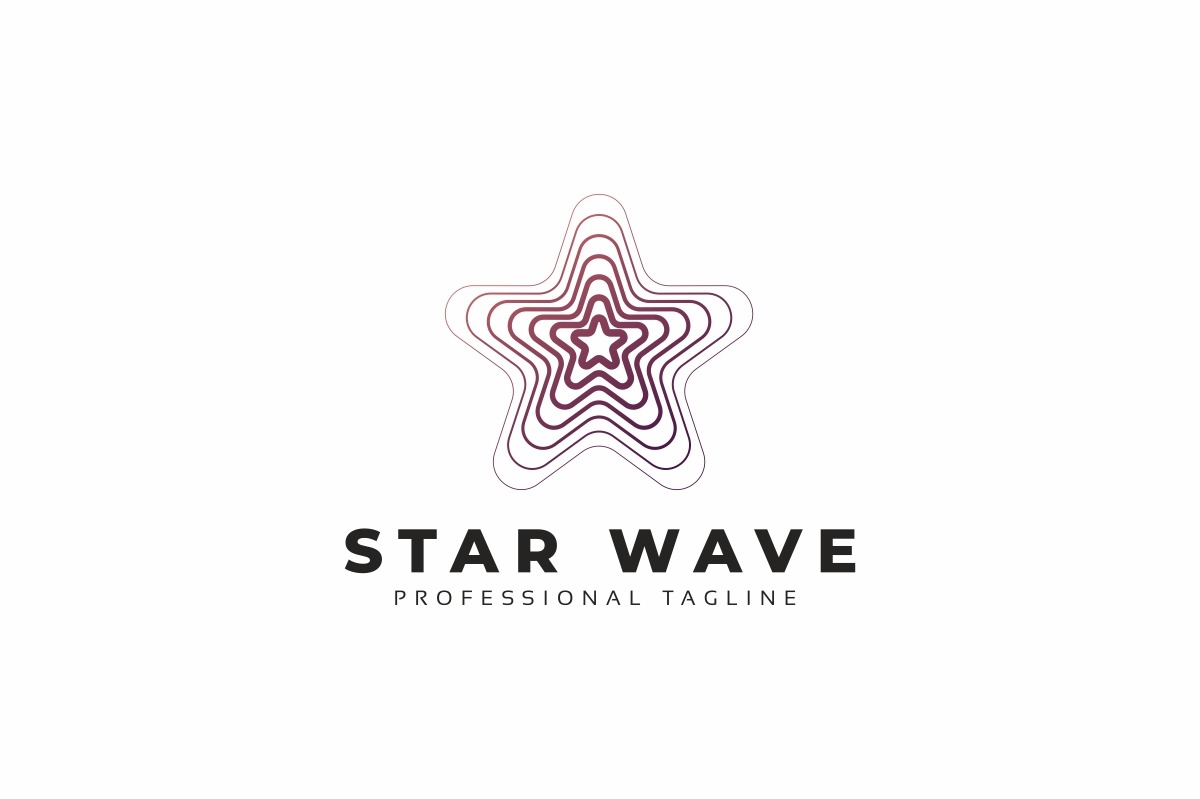 Star Wave Line Logo Template #184506 - TemplateMonster