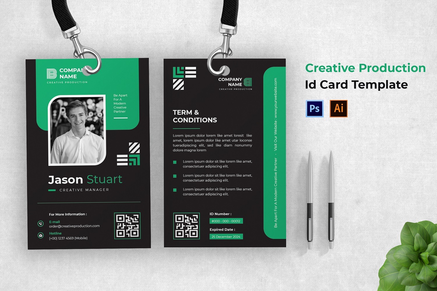 Creative Production Id Card #184670 - TemplateMonster