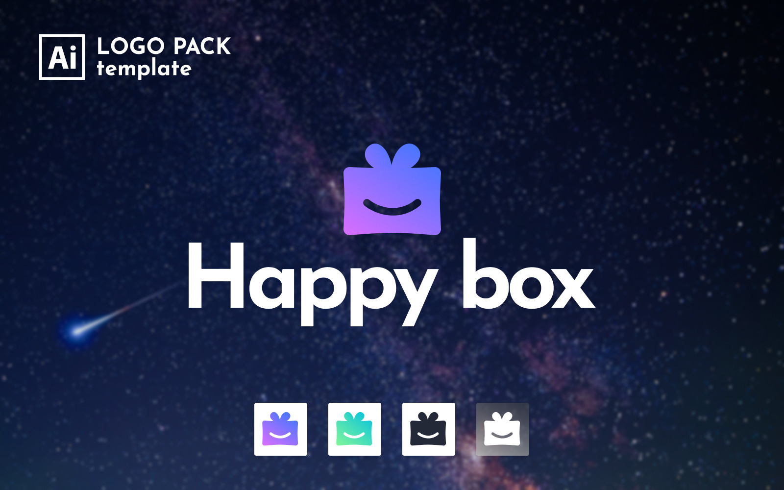 HappyBox — Free Minimal Logo Template - TemplateMonster