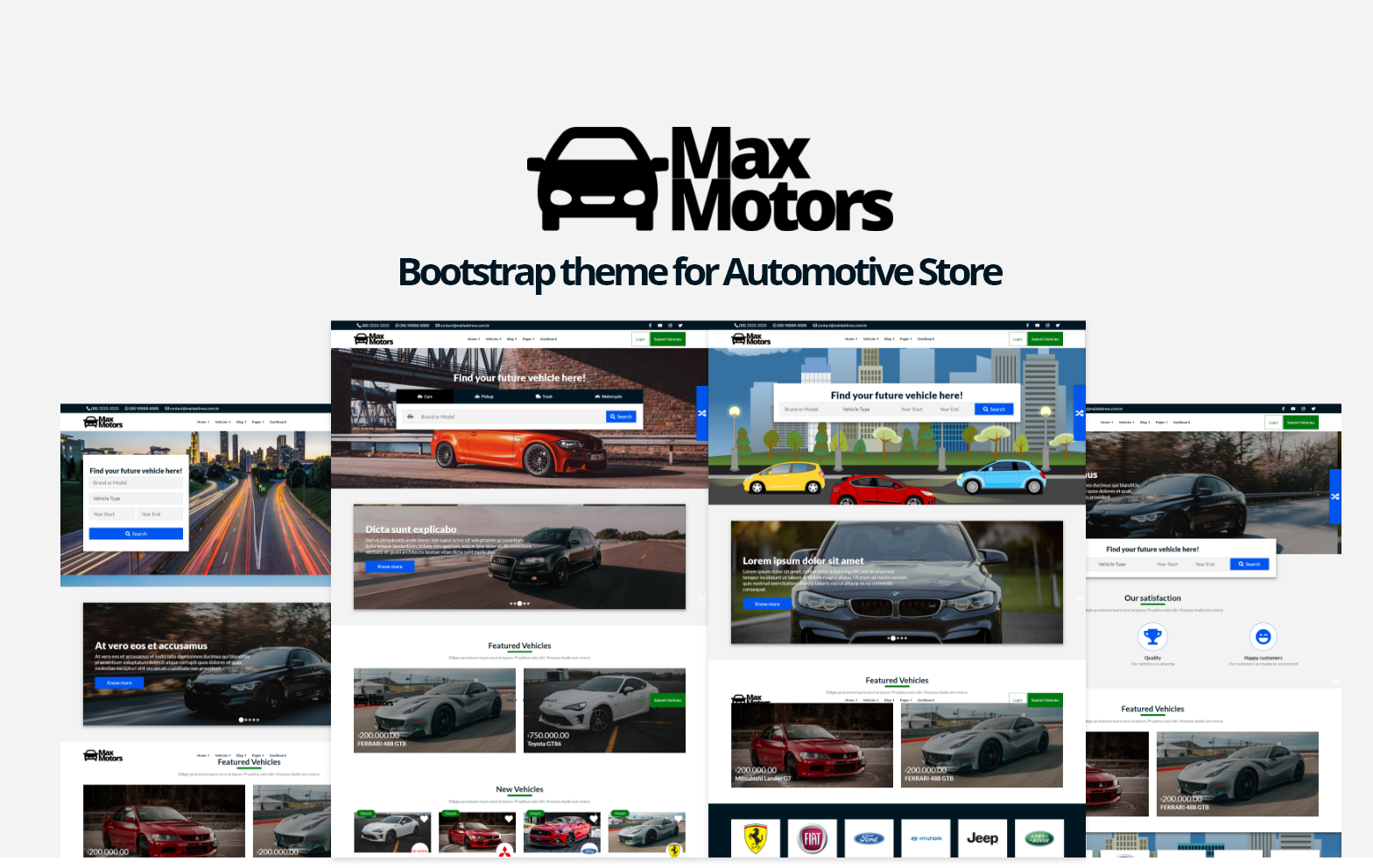 MaxMotors - Bootstrap Website template for Automotive Store