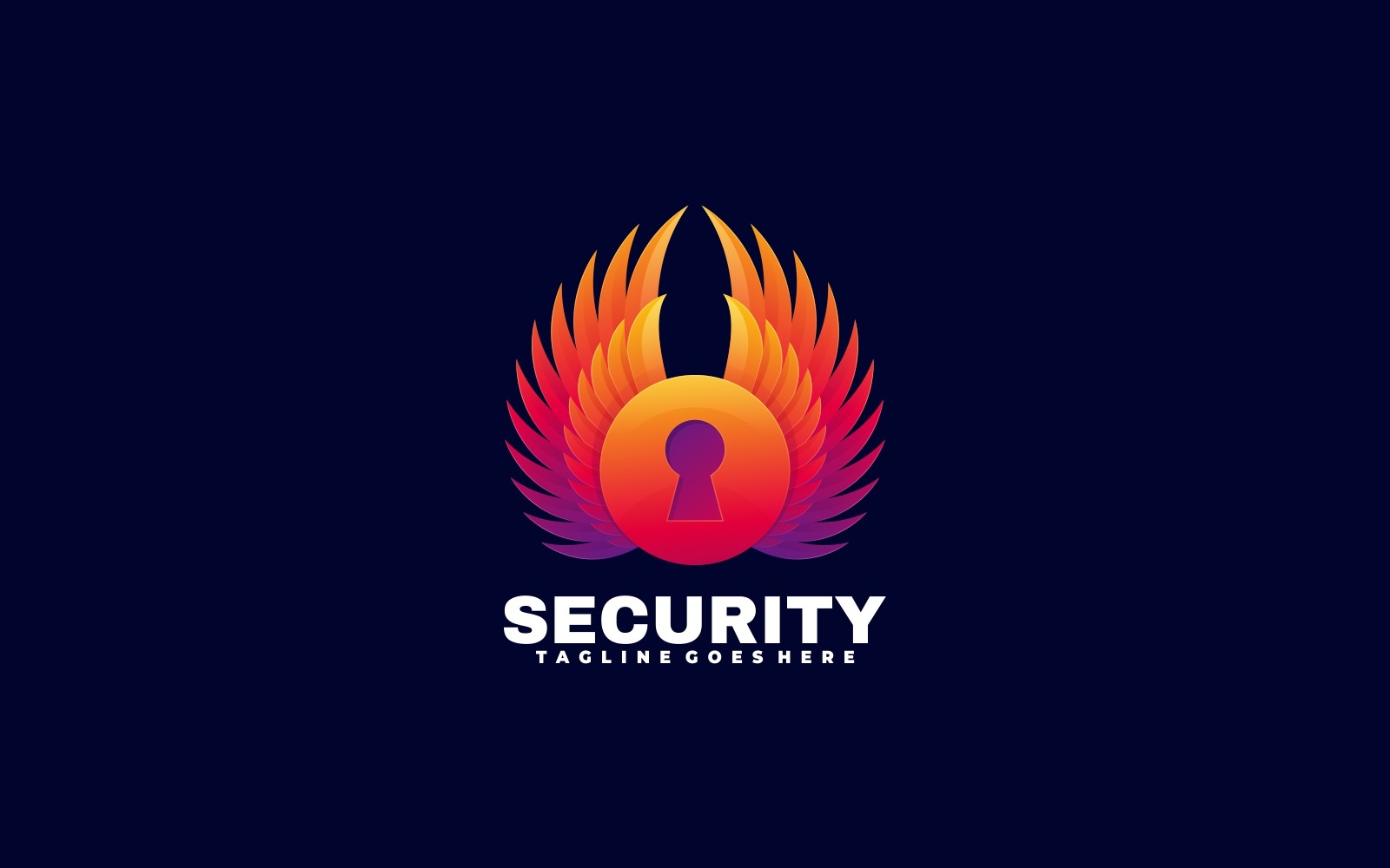 Security Gradient Colorful Logo Template - TemplateMonster