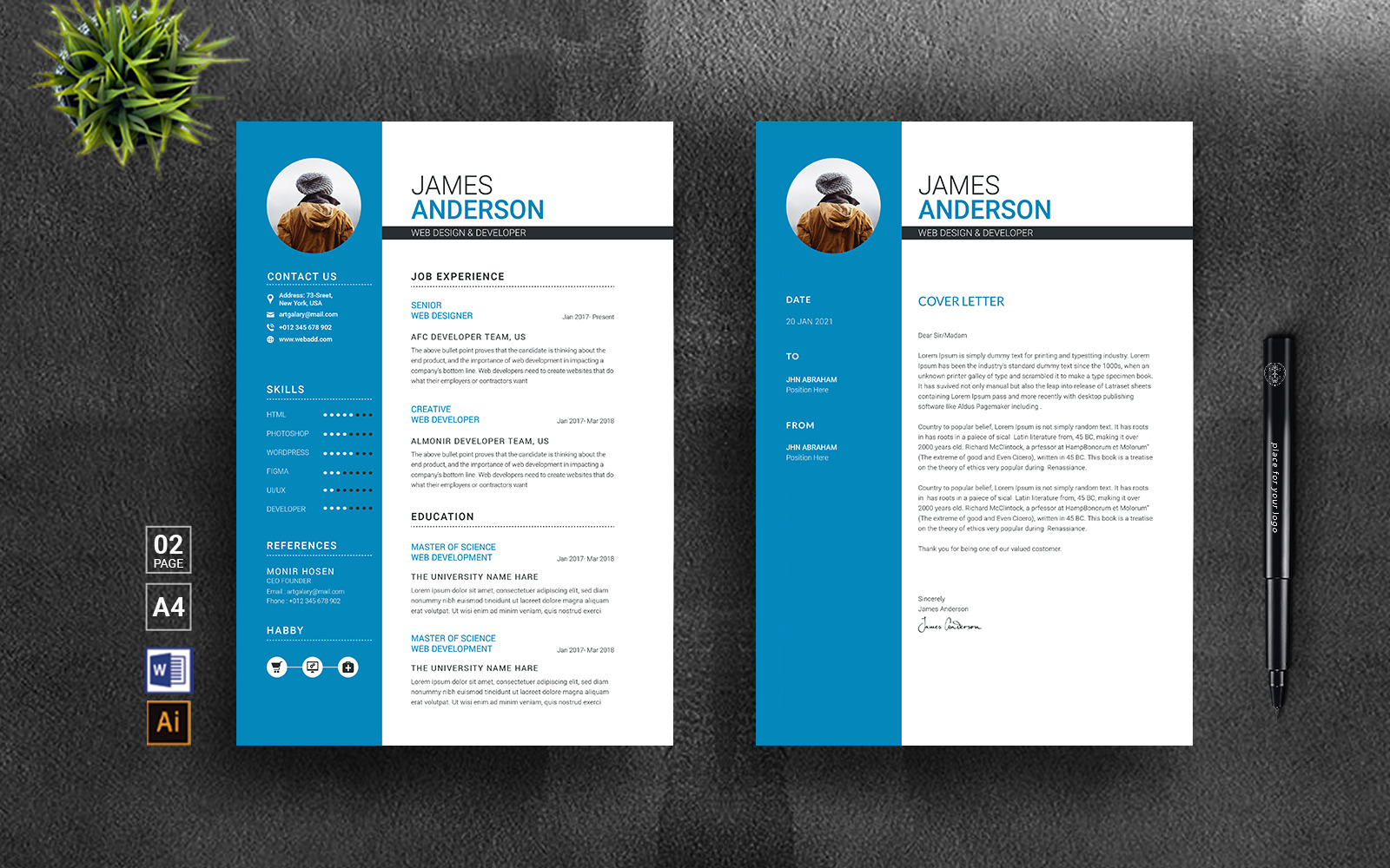 James Anderson Word Resume #186092 - TemplateMonster