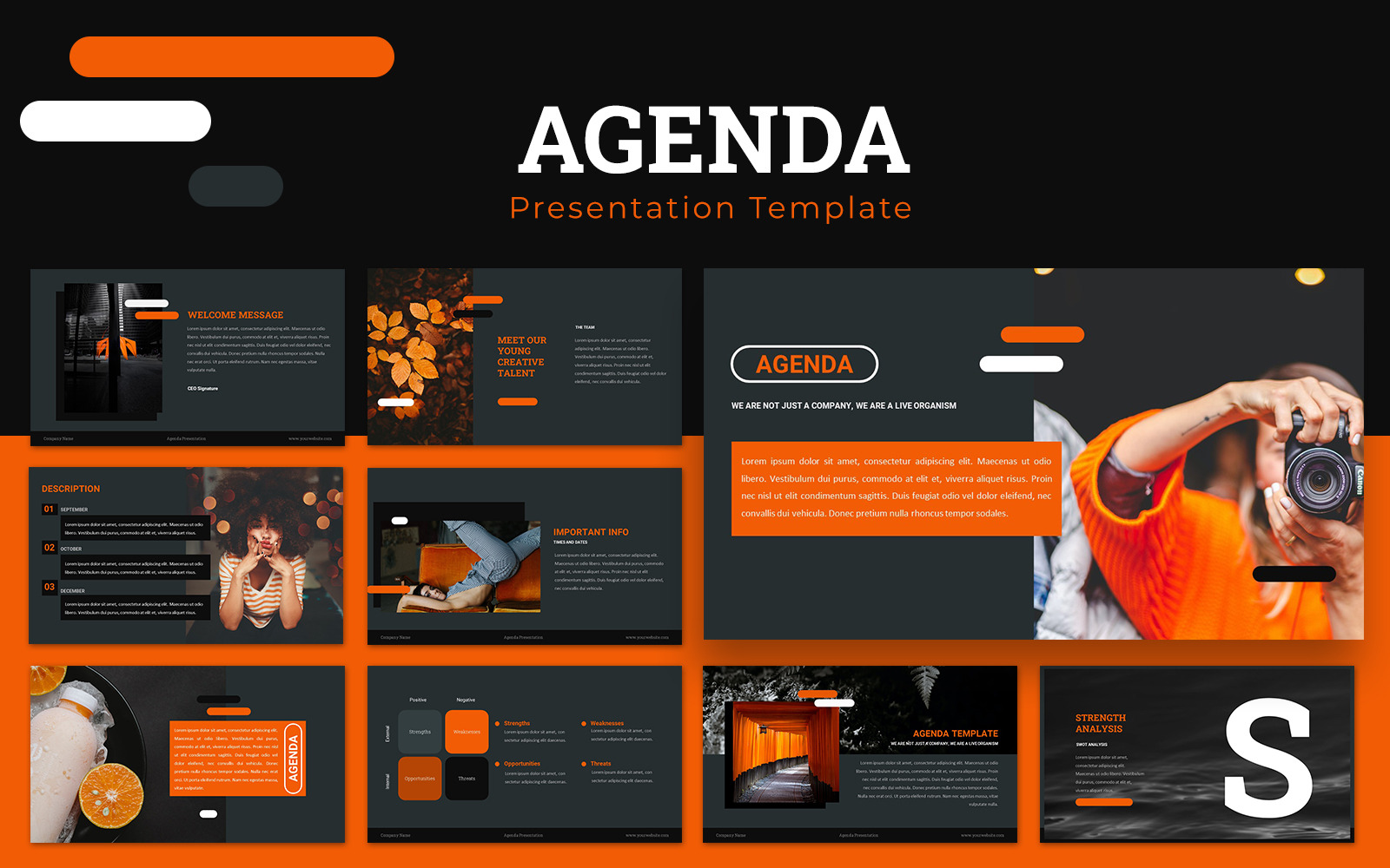 Agenda Google Presentaties-sjabloon #186877 - TemplateMonster