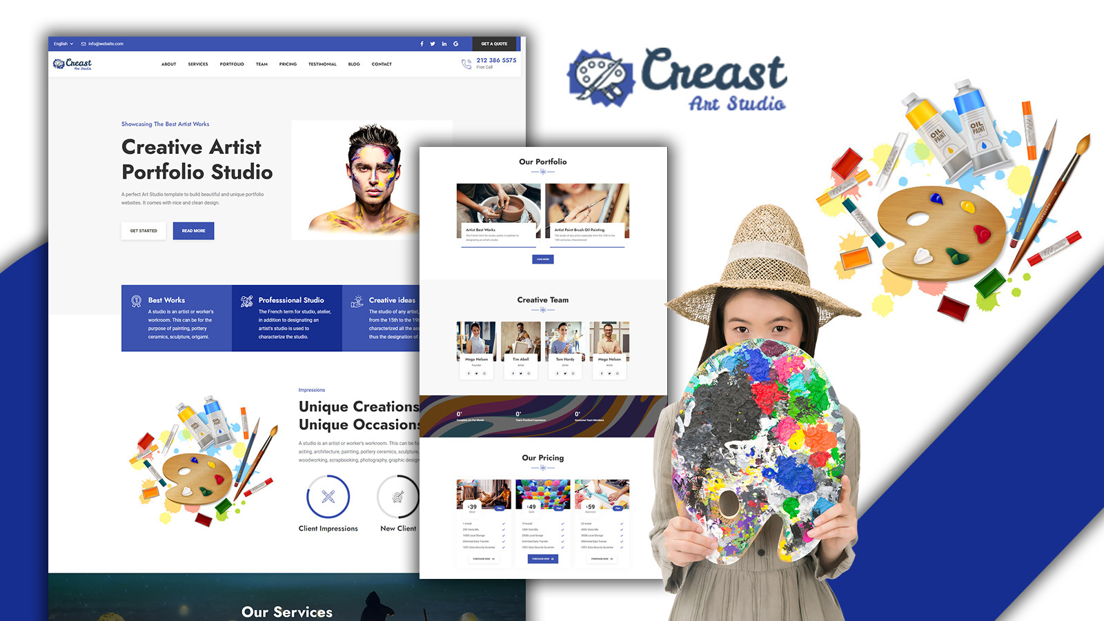 Creast Responsive Portfolio Landing Page HTML5 Template
