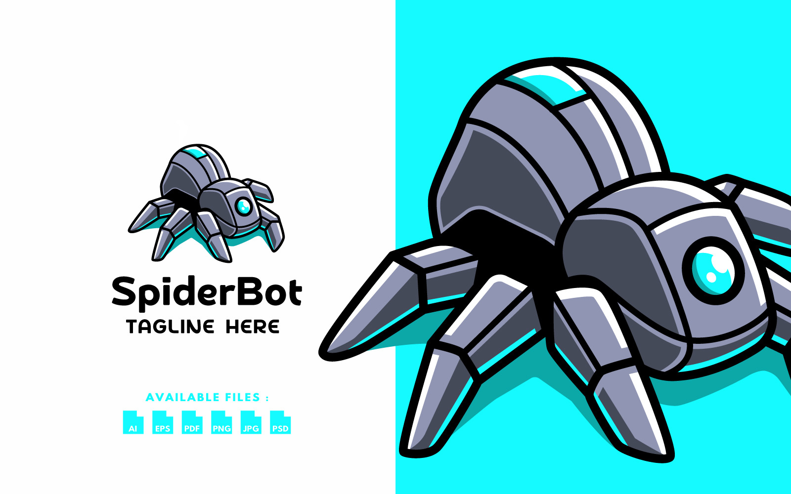 Super Techy Spider Bot Logo #187254 - TemplateMonster