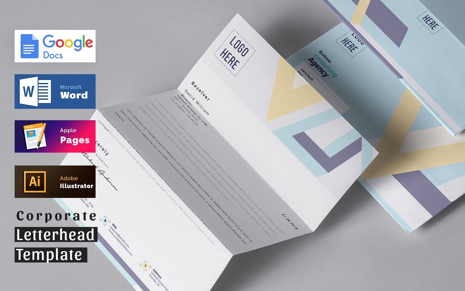 Letterhead Template Google Docs Word Apple Pages Format