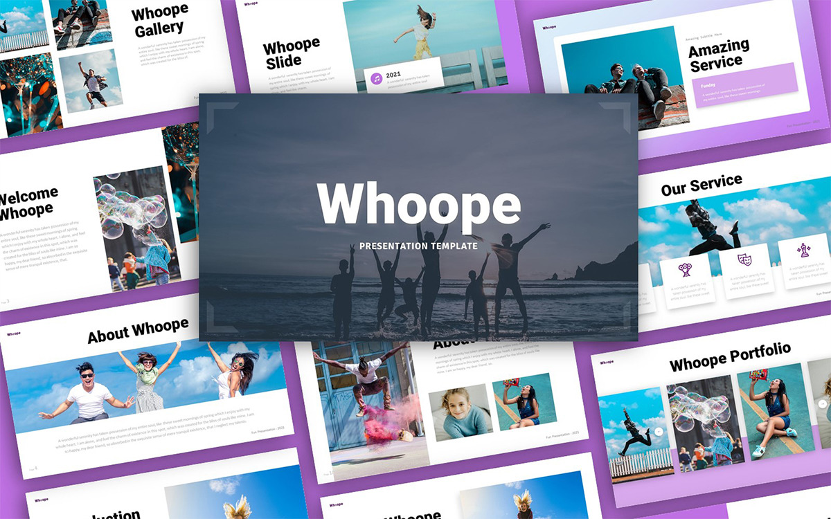 Whoope Fun Presentation Template #187394 - TemplateMonster