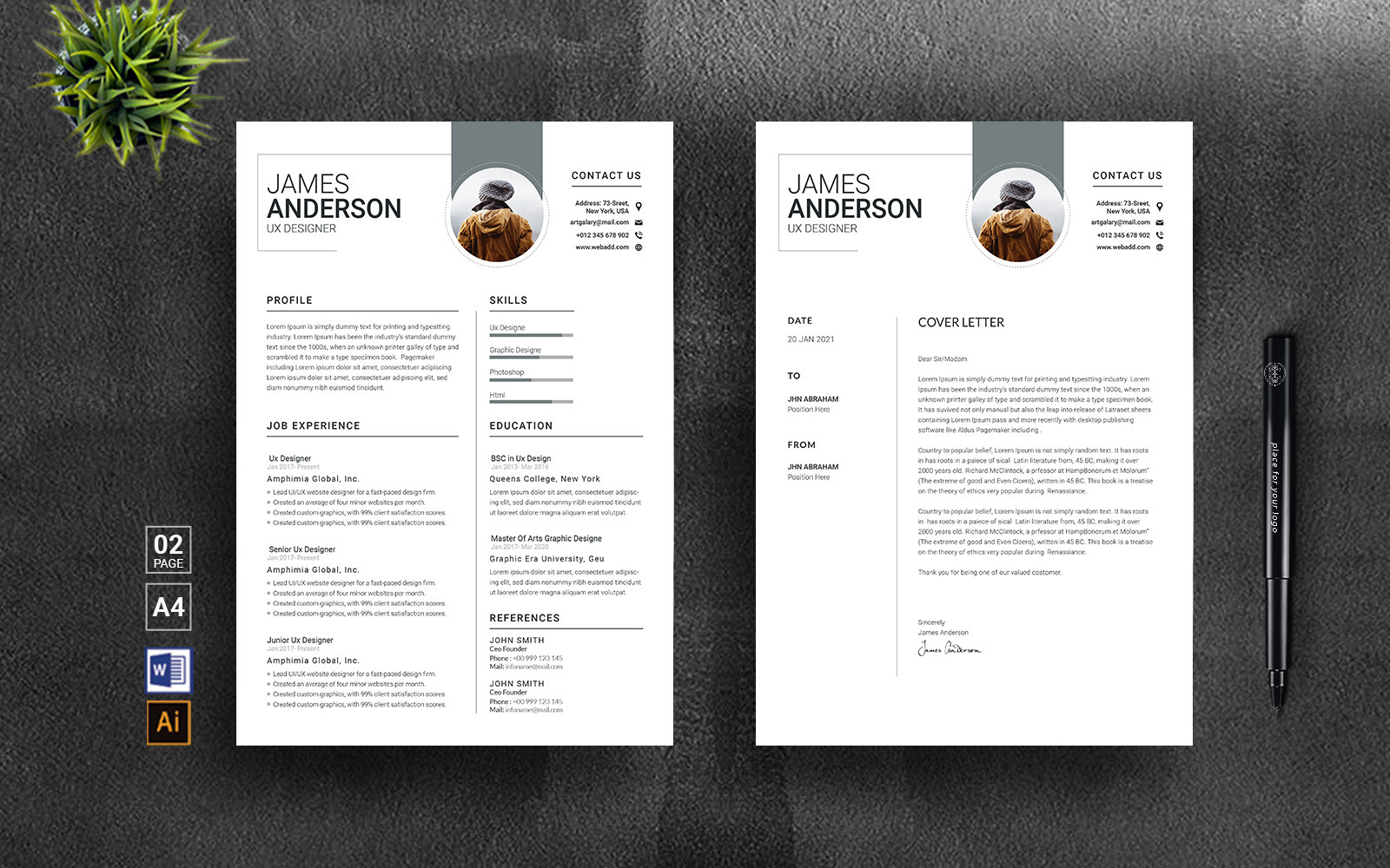 Simple Word Resume Template #187424 - TemplateMonster
