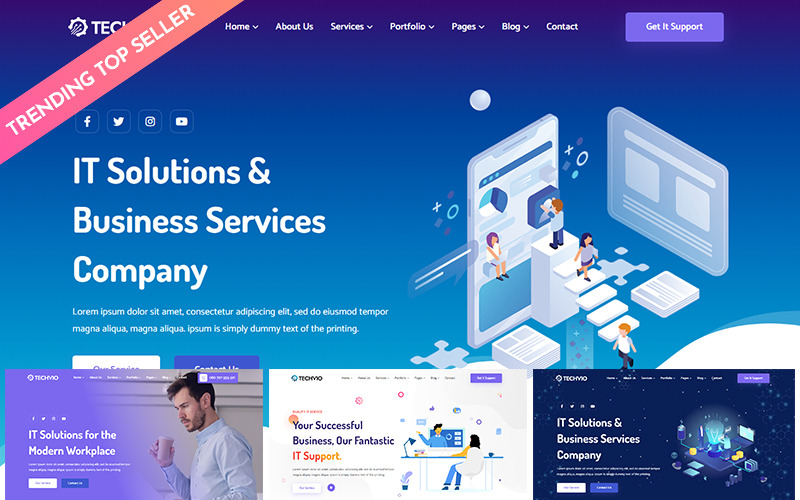 Techvio - IT Solutions & Business Services Multipurpose HTML5 Website Template