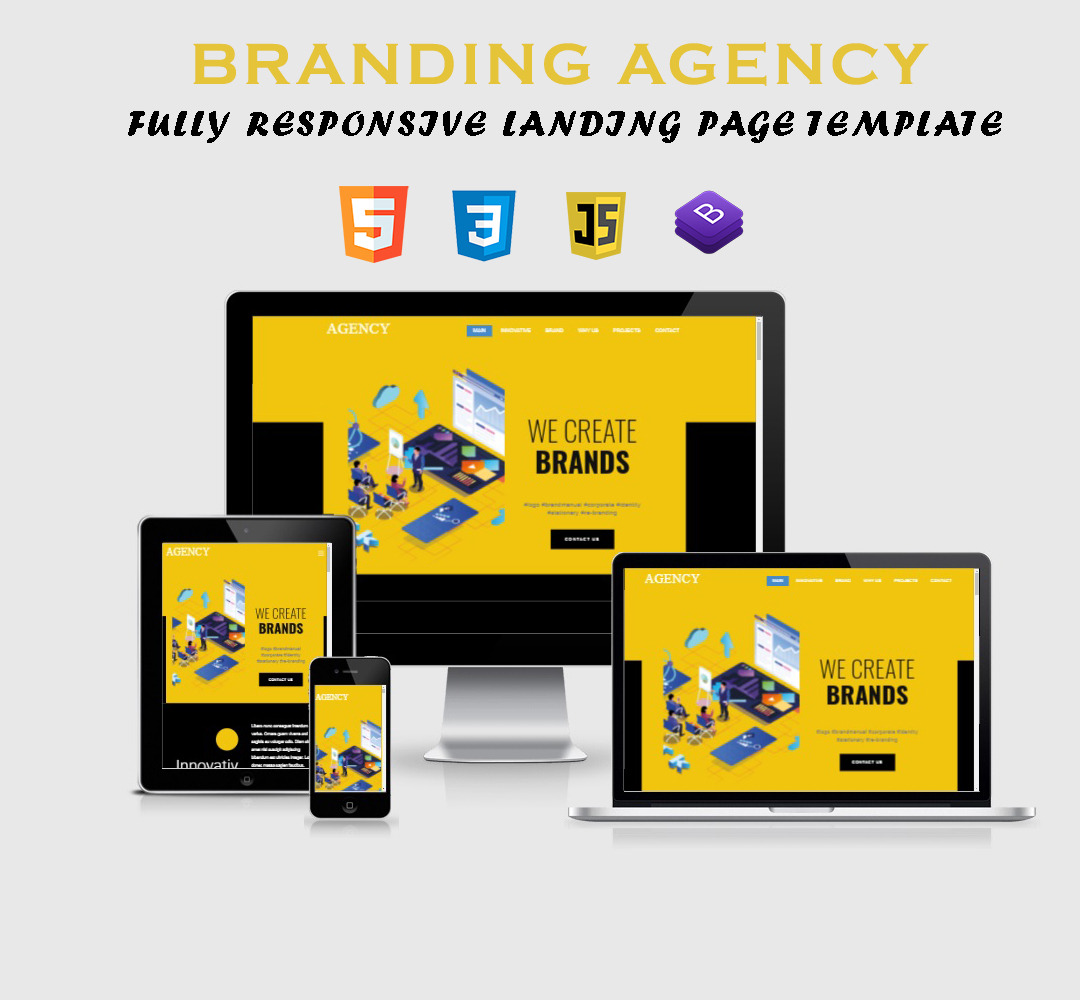 Branding Agency - Fully Responsive Working Landing Page Template